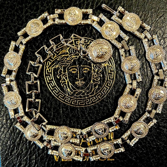 Versace | Accessories | Authentic Gianni Versace Silver Rhinestone ...